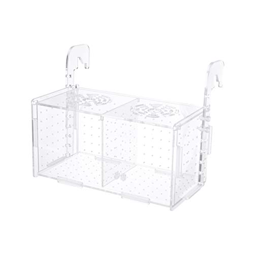 Balacoo Aquarium Fish Breeding Box - Transparent Acrylic Fish Tank Isolation Hatchery Hanging Incubator for Shrimp Clownfish Baby Fishes (Hook 201011cm)