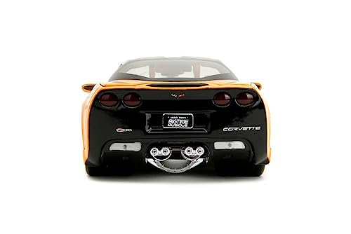 2006 Chevy Corvette Z06, Yellow - Jada Toys 34204/4-1/24 Scale Diecast Model Car