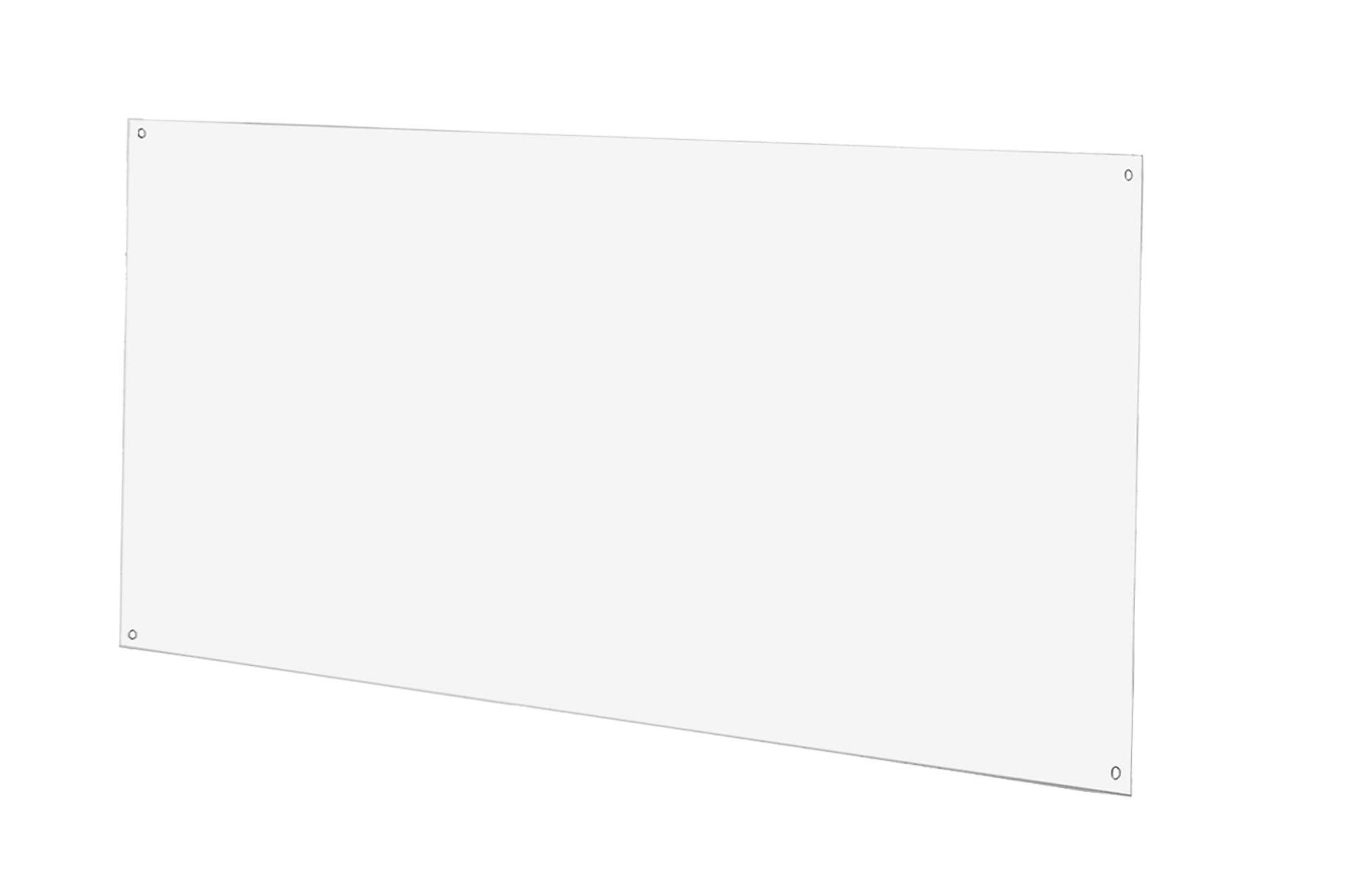 Door Push Plate with 4 Pre Drilled Holes Clear Acrylic 12" x 24" Protective Plastic Piece 1/8" Thick for Scuff Marks and Damage by Marketing Holders