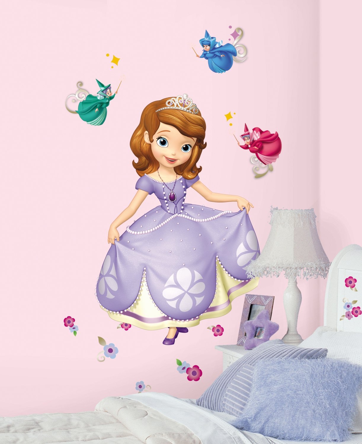The Little Mermaid Ariel Giant & Sofia The First Princess Nursery Wall Decal Decor Sticker Party Decoration (Sofia The First Princess)