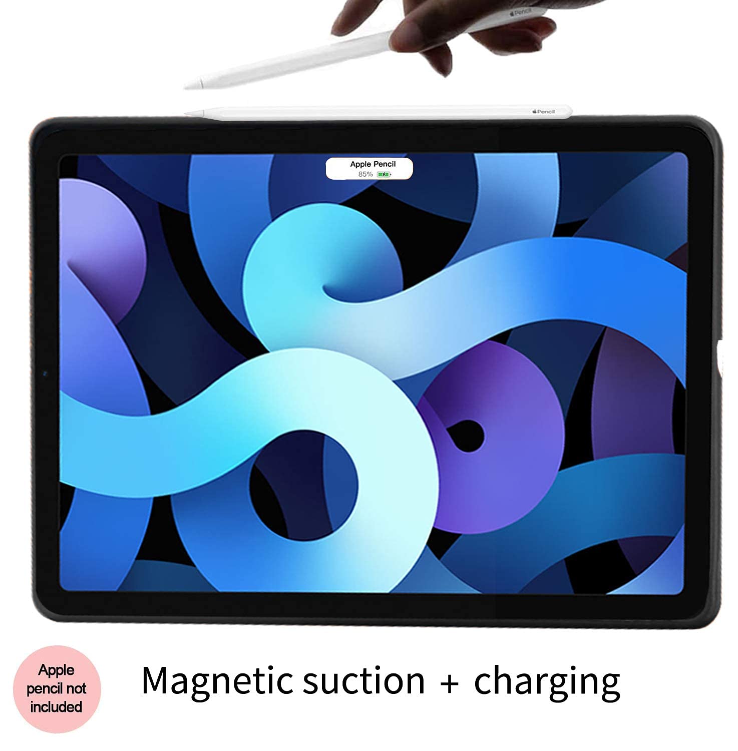 Gexmil Leather Case for iPad Air 11 Inch M2 2024,Genuine Leather Folio Cover for iPad Air5/ Air4 10.9 inch 2022/2020 with Pencil Holder, Auto Sleep/Wake,Shockproof,Pattern-Brown