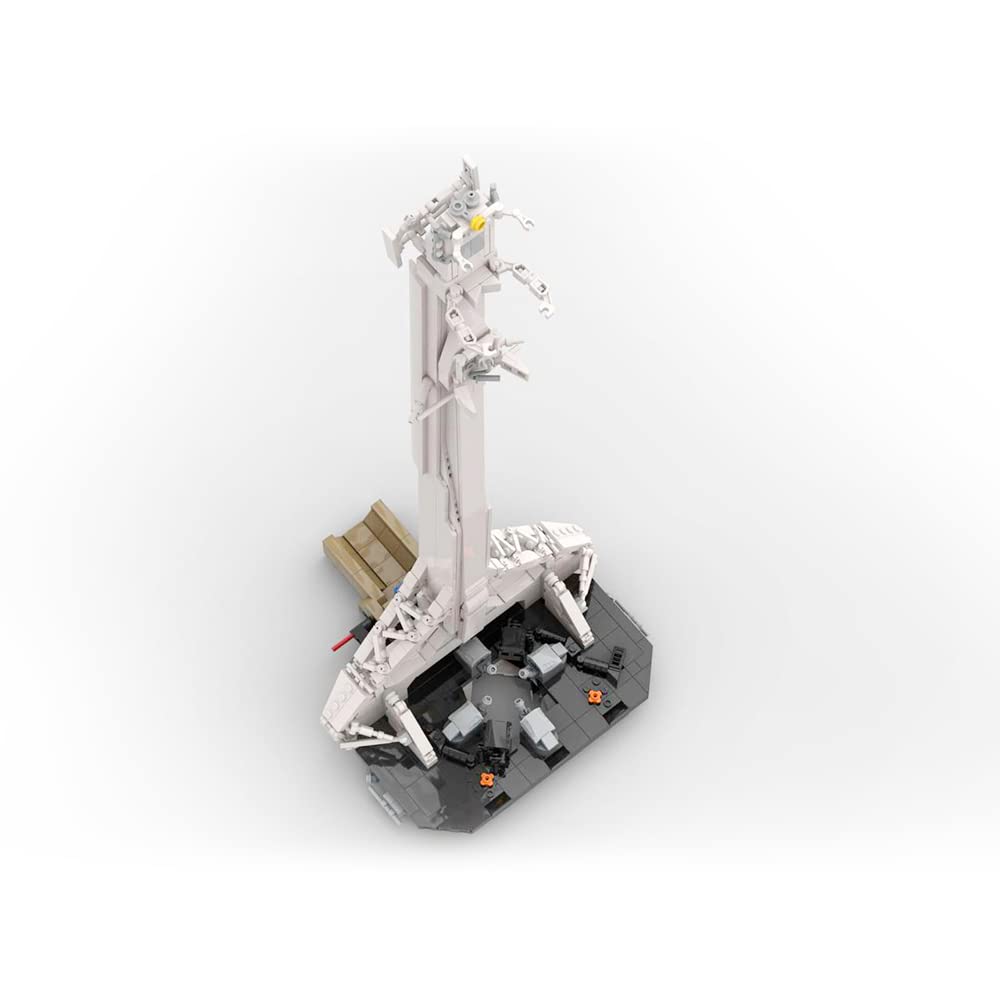 1298 Pieces Falcon 9 Rocket with Launch Tower Building Toys Set for Kids and Adults, Falcon 9 Transporter Erector Vehicle Model Building Block, Rocket Model Spacecraft Desktop Office Decorations