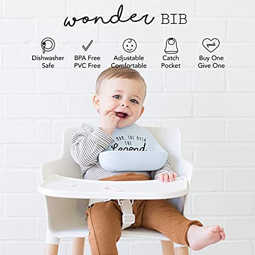 BELLA TUNNO Wonder Bib - Adjustable Silicone Baby Bibs for Girls & Boys, Durable and Waterproof BPA Free Silicone, Cheeks for Weeks