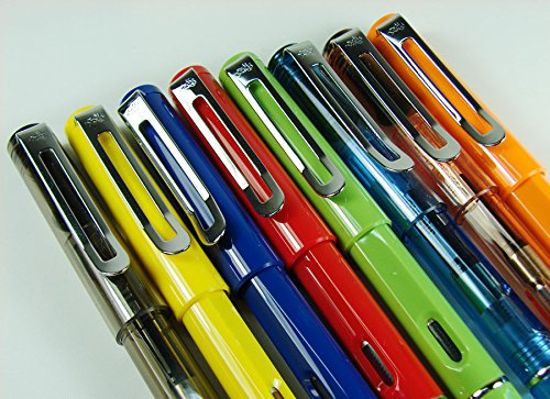 8 PCS Jinhao 599 Fountain Pens Diversity Set Transparent and Unique Style