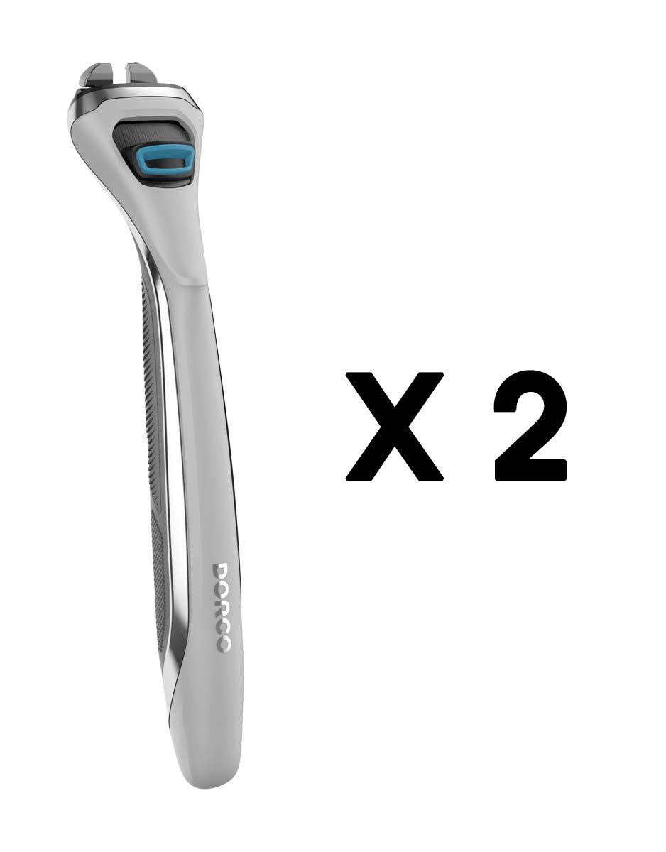 Dorco Pace 4 Pro - Four Blade Razor Shaving System - 2 Replacement Handles (Handles Only)