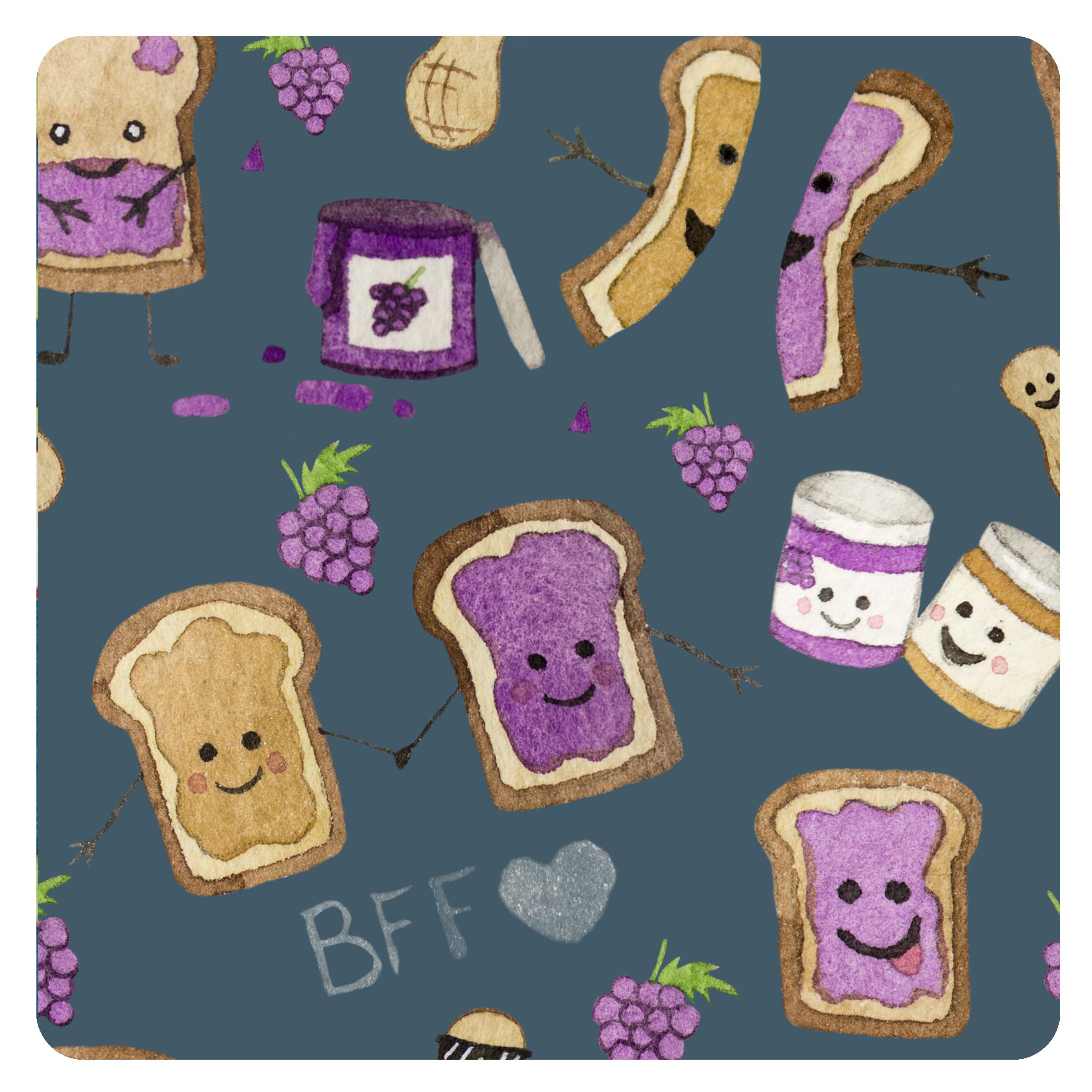 BapronBaby PBJ Pals Wet Dry Bag - Waterproof Two Zipper Pockets - Reusable for Mealtime, Diapers, Stroller, Snacks, Swimsuits - Machine Washable - 11" x 9"