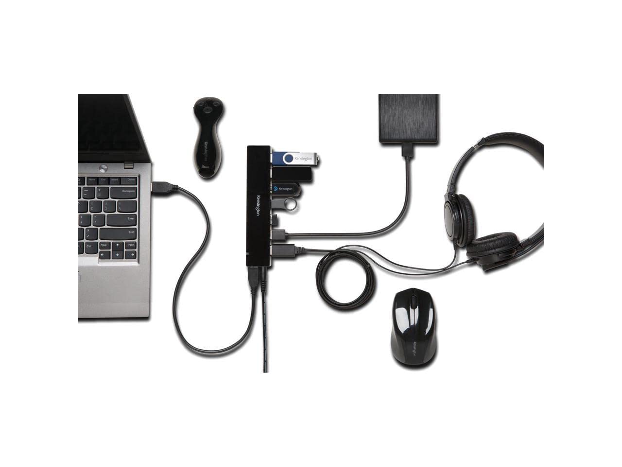 Kensington K39123AM UH7000C USB 3.0 7-Port Hub with Charging