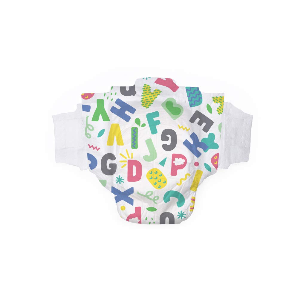 Hello Bello Diapers, 18 Count, Alphabet Soup Design, Size 6