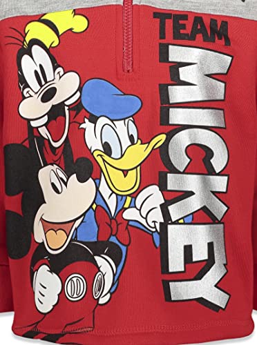 Disney Mickey Mouse Goofy Donald Duck Toddler Boys Fleece Half Zip Hoodie Mickey Mouse Team 3T