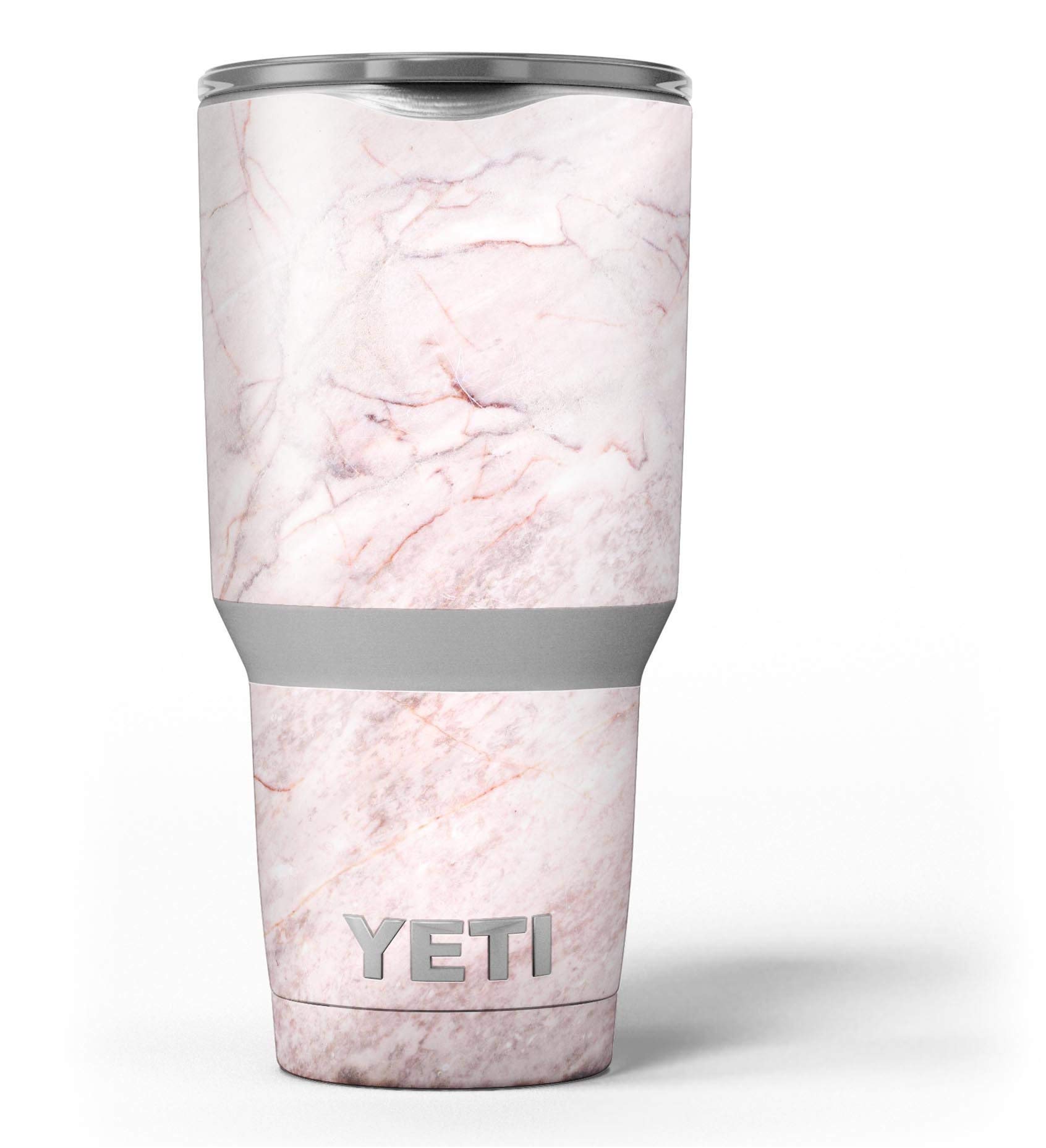 Design Skinz Pink Slate Marble Surface V7 - Skin Decal Vinyl Wrap Kit Compatible with The Yeti Rambler Cooler Tumbler Cups