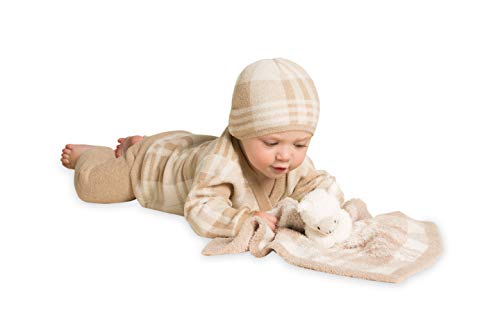 Barefoot Dreams CozyChic Ultra Lite Plaid Baby Bundle, 4 Pcs, Cream, 6-12m