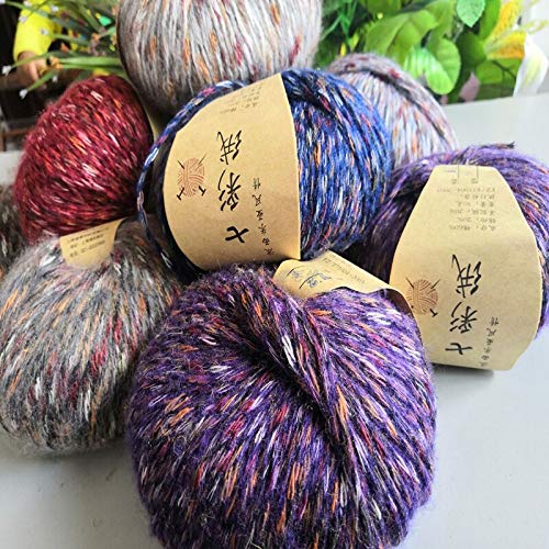 50g/Ball Soft Yarn Warm Colorful Thick Yarn Alpaca Wool Hand Knitting Scarf Needle DIY Cotton Crochet Thread (Color : 4)