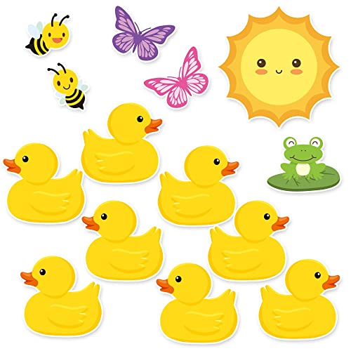 59Pcs Duck Bulletin Board Cutouts Quack Welcome Back To School Duck Classroom Decoration Cutouts Duck Themed Party Supplies Suitable for Teacher Student Bulletin Board Display or Home Wall Decorations