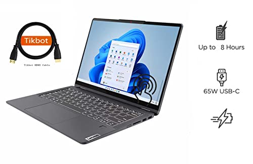 2022 Lenovo IdeaPad 5 Pro Laptop, 14" 2K (2240 x 1400) IPS 100% sRGB 16:10 Touch Display, AMD Ryzen 5 5600U,16GB RAM, 512GB PCIe SSD, Two Type-C Port, Webcam, Backlit KB, Win 11