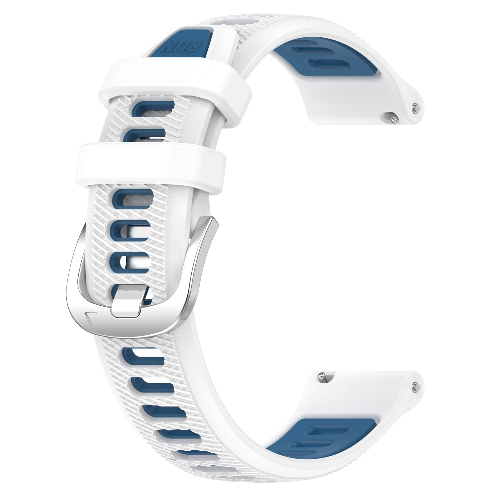 18mm Watch Bands Fit for Garmin Forerunner 265S 255S, Vivoactive 4S Quick Release Silicone Replacement Watch Bands Straps Wristbands Bracelet Fit for Garmin Vivomove 3S/Venu 2S (White)