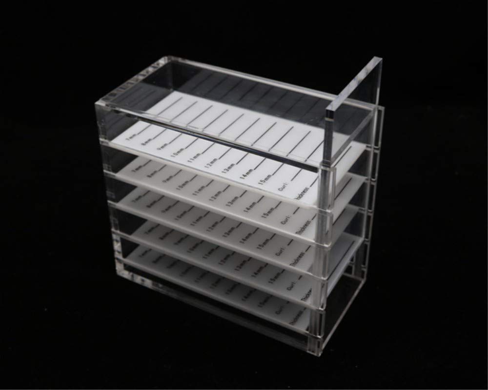 Acrylic 5 Layers clear Eyelash Storage Box, Makeup Display Container, Eyelashes Holder Case Grafting, Eyelash Transparent Box Extension Tool