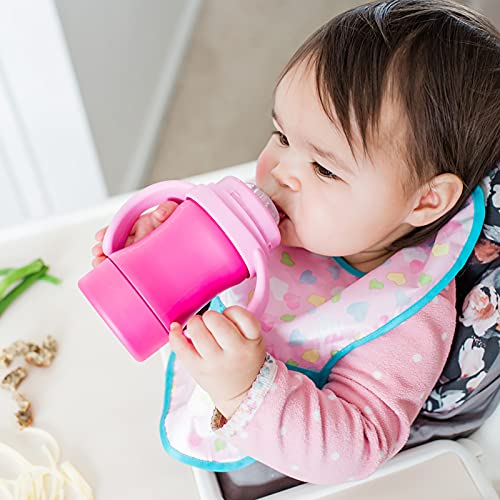 Green sprouts Sprout Ware Sip & Straw Cup made from Plants | Non-toxic Plant-based Plastic Transition Sippy Cup without BPA, BPS, BPF | Soft Silicone Spout and Straw | Easy-grip Handles