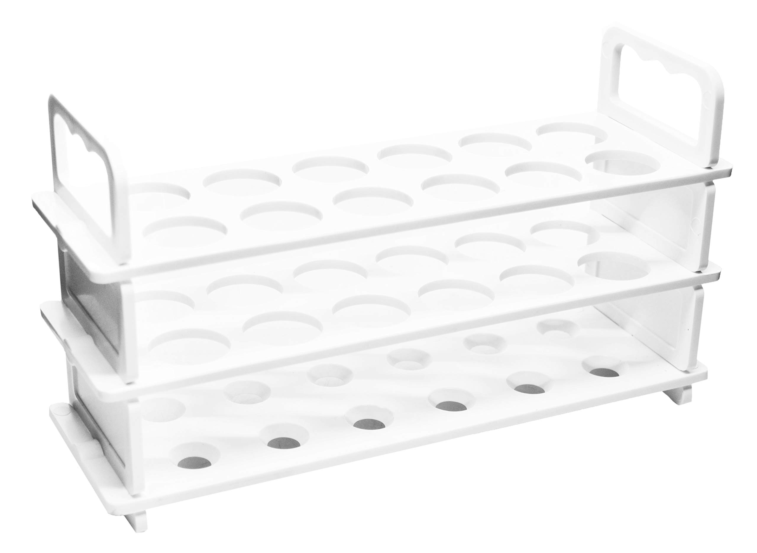 EISCO Test Tube Rack, Polypropylene - Accommodates 12 Tubes, up to 22mm - 9" Wide