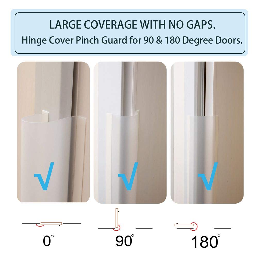 AILUOQI Finger Pinch Protector Guards for Home, Inside, Outside, Flush Door Hinges, Gates and Pivot Doors. Door Shield Guards for Kids. Roll-up Design 47.2" H, 6.7" W