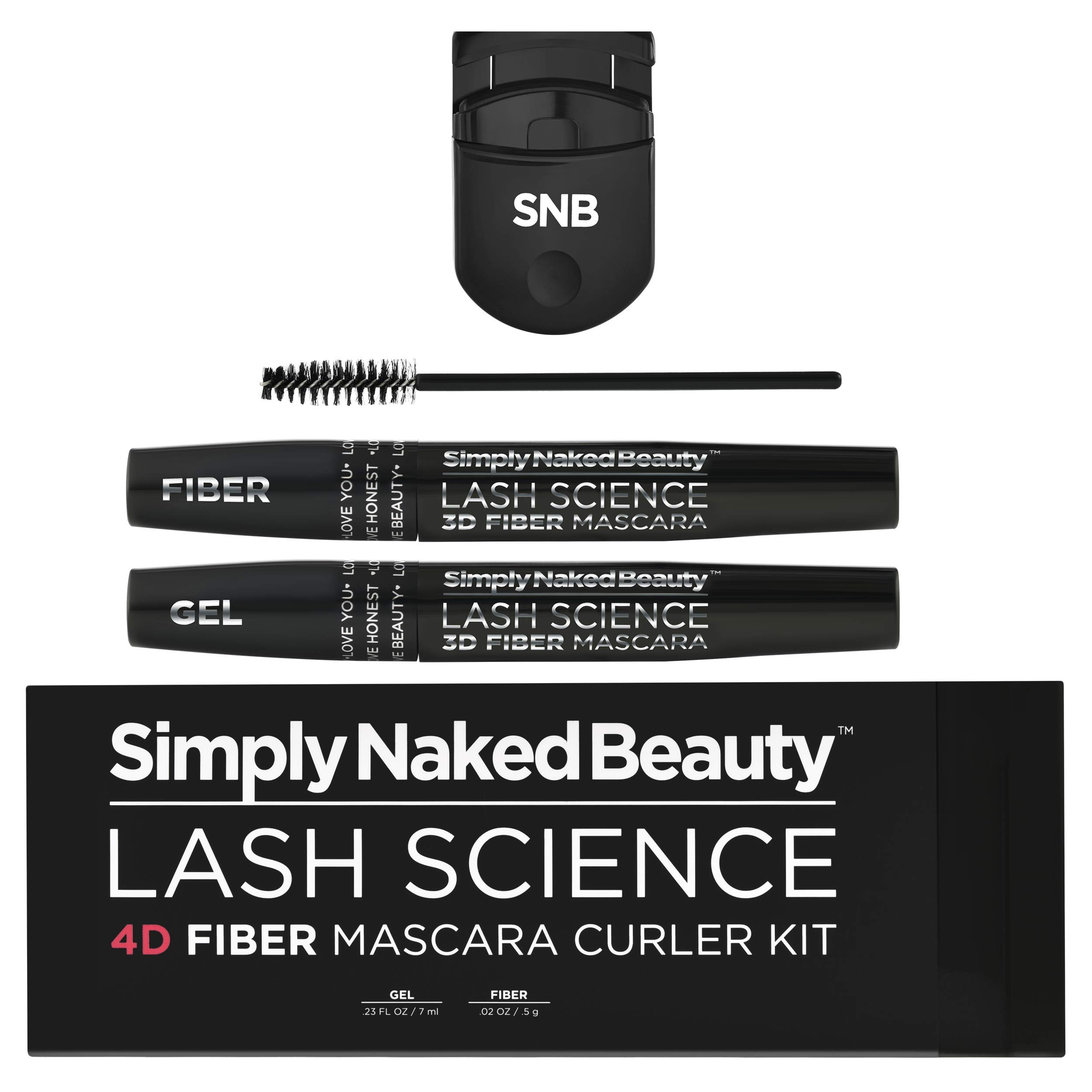 4D Fiber Mascara Eyelash Curler Kit - Lengthening, Volumizing, Smudge-proof & Water Resistant - Long Lasting & Dramatic Lash Extension Mascara - Certified Hypoallergenic & Cruelty Free Best Mascara