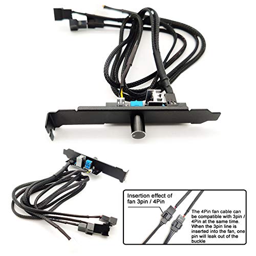 EKDJKK 12V Chassis Fan Hub CPU Cooling, Cooling Fan Hub, Computer CPU Cooling Fans, Adapter Chassis Fan and CPU Fan Hub PC Fan Controller, 3 Pin 4 Pin to 8 Pin CPU Power Adapter