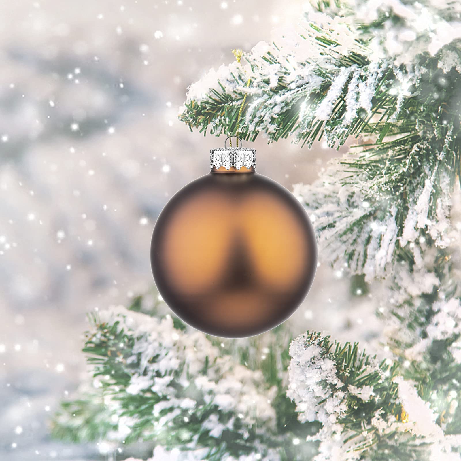 18PCS 1.8inch(45mm) Christmas Ball Ornaments for Christmas Decorations, Glass Ball Present for Xmas Trees and Wedding Party, Xmas Tree Decorations Set(Dark Blue)