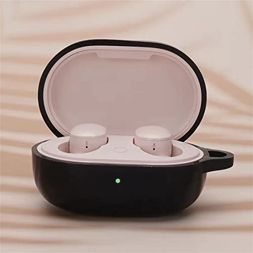 2 Pack DAYJOY Soft Silicone Protective Case Cover Compatible with Redmi Airdots 3 Earbuds, Protective Skin Sleeve with Key Chain (Black+Blue)
