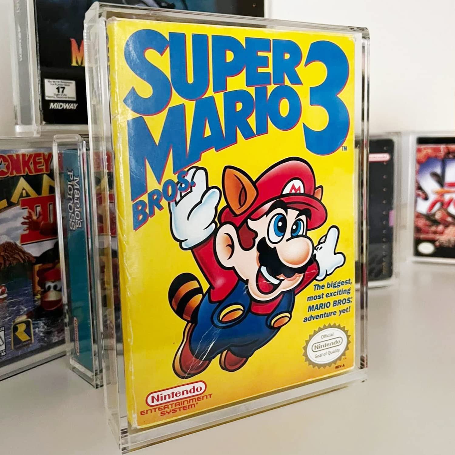 Acrylic Video Game Box Storage Case for Nintendo NES Video Game Box - 4MM Thick, Anti-Dust, Anti-UV, and Acid-Free Clear NES Holder, Video Game Covers by EVORETRO (Pack of 2)