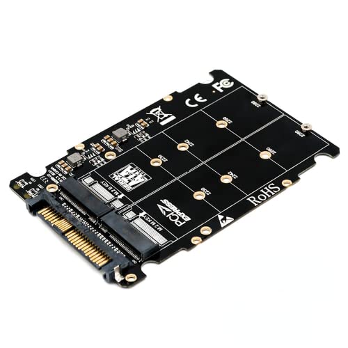 2 in 1 M.2 NVMe SATA U2PCB M.2 NVME SSD Key M Key B SSD to U.2 SFF-8639 Adapter PCIe M2 Converter Desktop Computer Parts