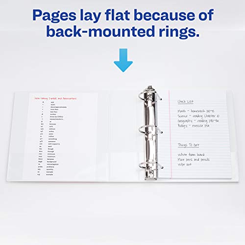 Avery Durable View 3 Ring Binder, 3 Inch Slant Rings, 4 White Binders (17030)