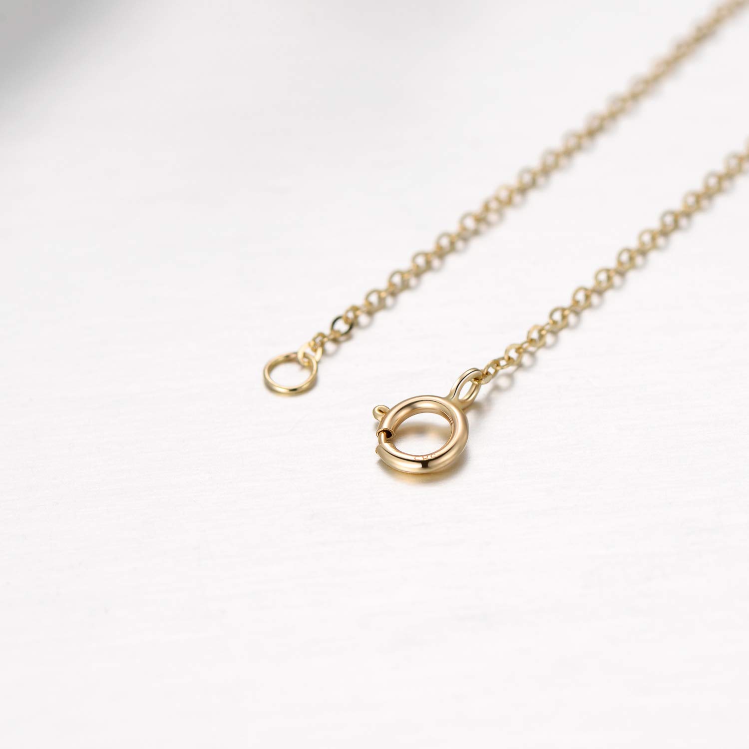 14K Yellow Gold 3 Inch Necklace Chain Extender, Dainty Durable Strong Removable Chain Extender for Gold Necklace Bracelet Jewelry