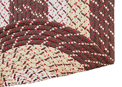 Better Trends Country Braid Collection is Durable and Stain Resistant Reversible Indoor Area Utility Rug 100% Polypropylene in Vibrant Colors, 20" x 30" Oval, Brown Stripe