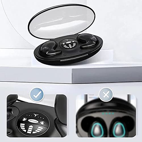 2023 New Invisible Sleep Wireless Earphone Ipx5 Waterproof, Sleep Earbuds Invisible, Double Noise Cancelling, Touch Control, Sense-Free to Wear, Wireless Earphone with Wireless Charging Case (A Style)