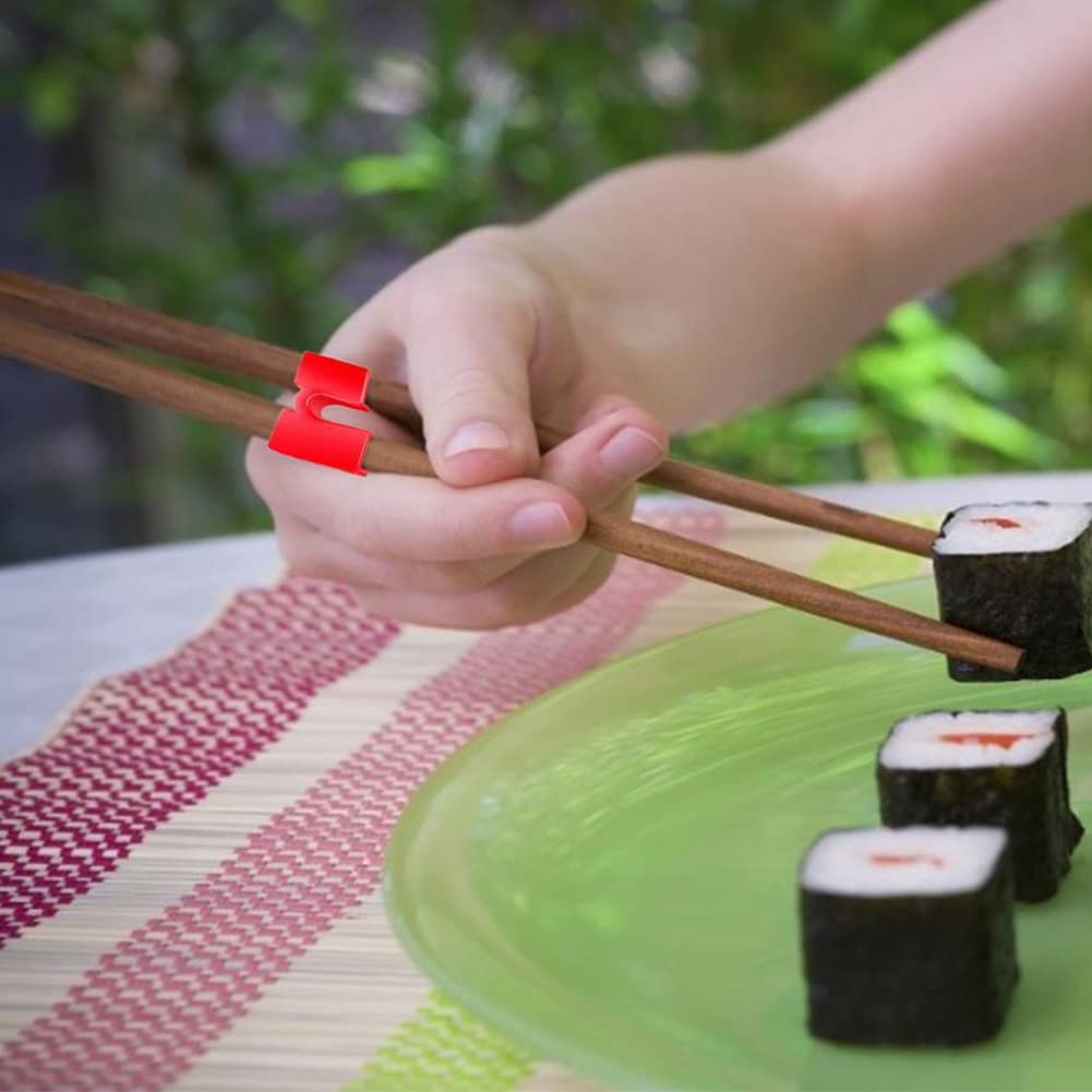 10pcs Reusable Chopstick Helpers Training Chopsticks Hinges Connector,Non Slippery Chopsticks Trainer for Many age, Beginner, Trainers or Learner