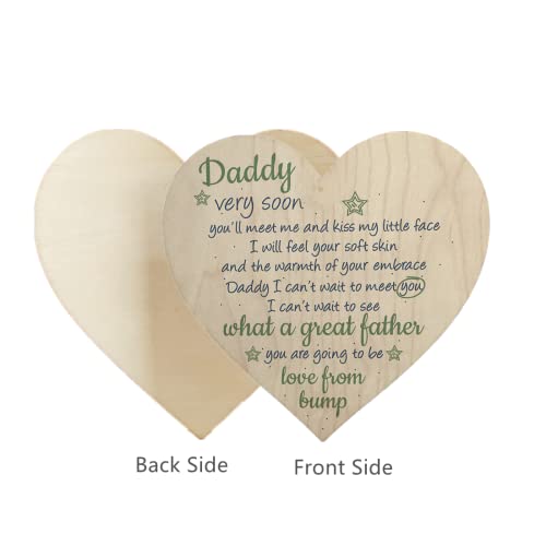 Dadaly Decor Daddy to Be Sign Gifts from Bump for Dad/Father New Born Baby Son Daughter Plaque