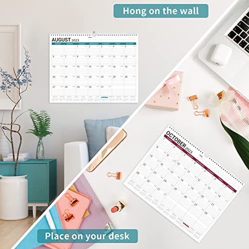 2023-2024 wall calendar - Desk/Wall Calendar 2023-2024, Jul.2023 - Dec.2024, 11-1/2"x14.68", Ruled Blocks, Spiral Bound, Monthly Calendar