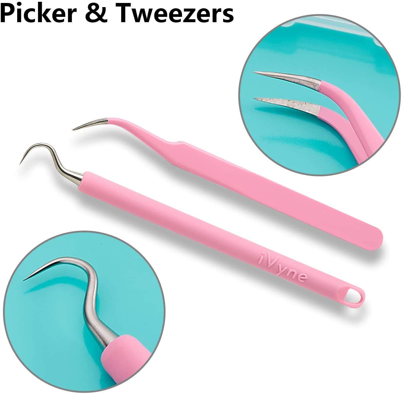 iVyne Cordless Light Pad with iVyne 2 Pc Essential Tools and Vyne Berry Suction Scrap Collector - Pink