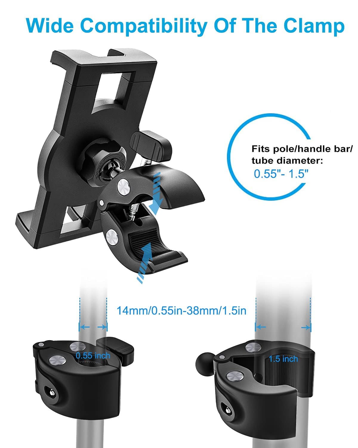 woleyi Tablet Mic Stand Holder, Microphone Music Tablet Mount with Ultra Stable C-Clamp, Compatible with iPad Pro/Air/Mini, Galaxy Tabs/Z Fold, Fire HD, iPhone, More 4.7-13" Cell Phones and Tablets