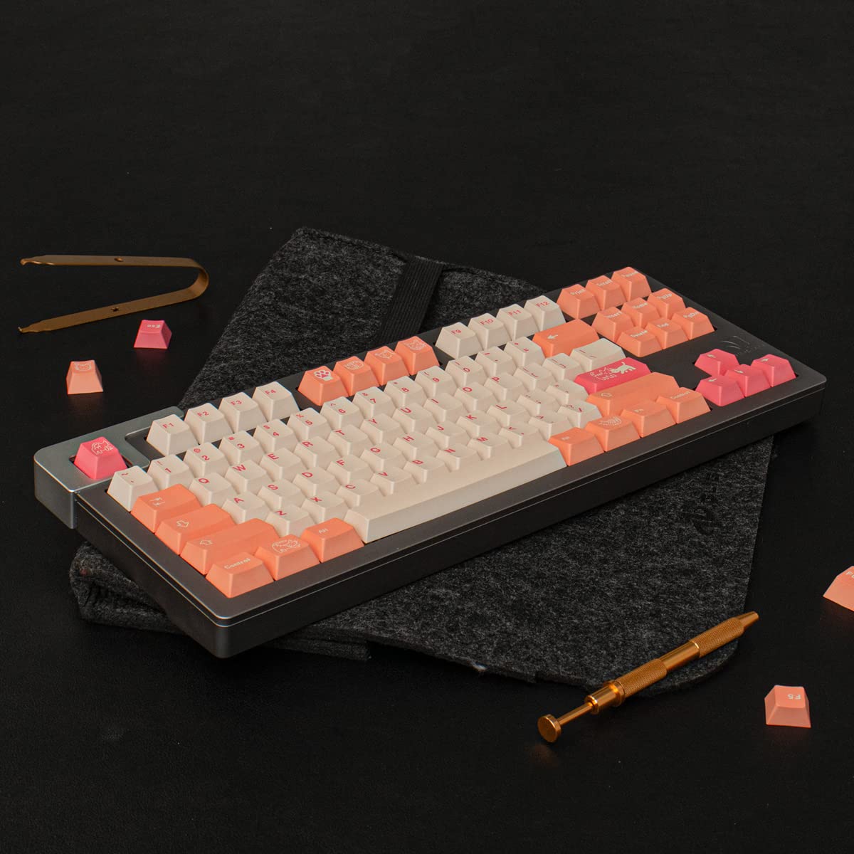 136 Keys PBT Keycaps Dye Sub Cherry Profile Keycaps Fit for 60% 65% 95% Cherry Mx Switches Mechanical Keyboard