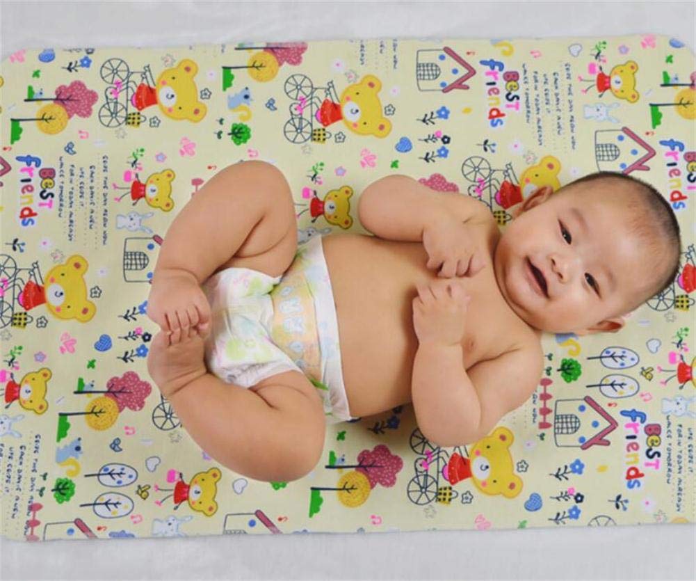 4pcs Pack Monvecle Baby Infant Cotton Waterproof Changing Pads Washable Resuable Diapers Liners Mats Small 18"x12"