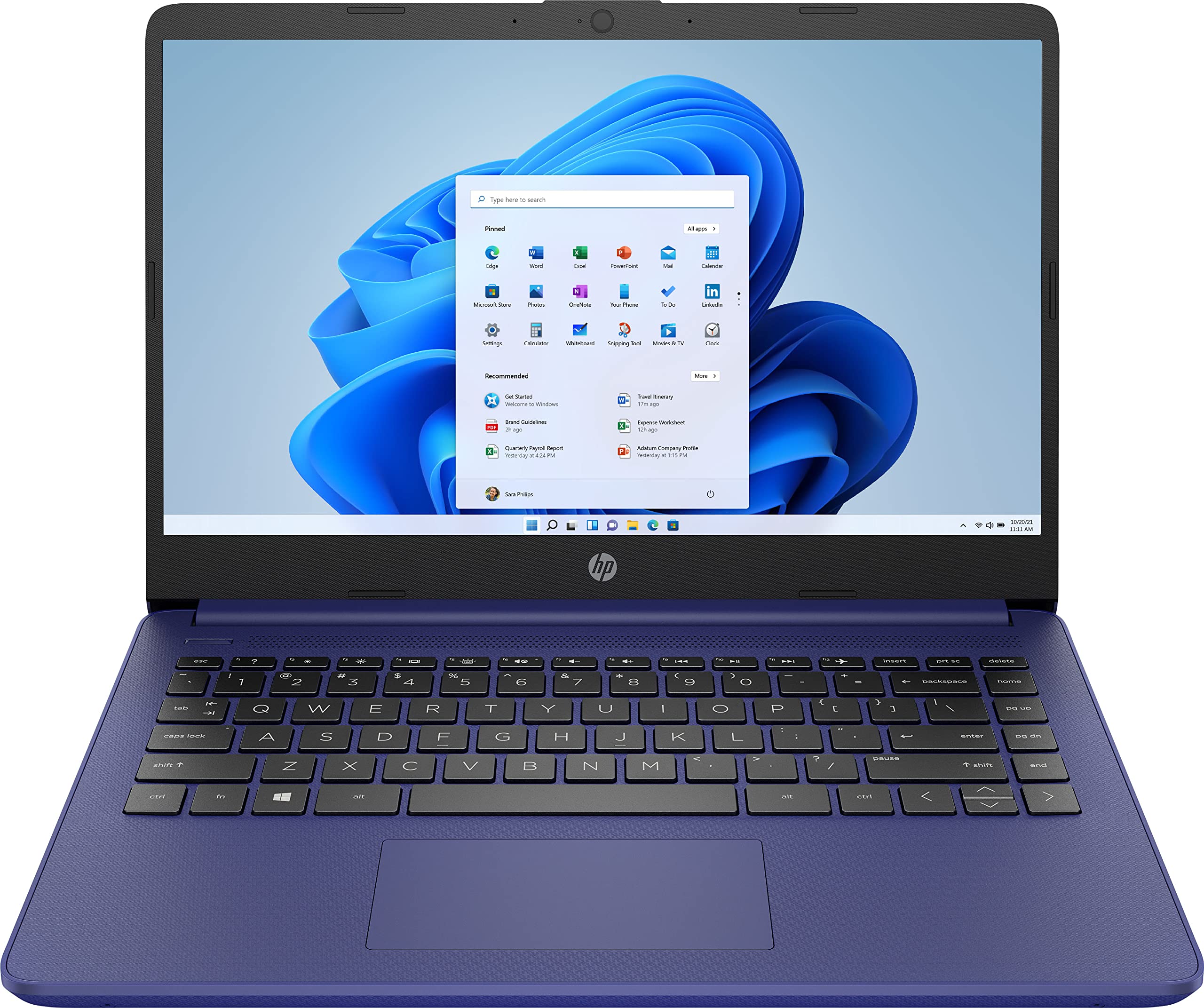 HP Newest Stream 14inch HD Display, Intel Celeron N4020 Dual-Core Processor, 4GB DDR4 Memory, 128GB Storage (64GB eMMC+64GB Card), WiFi,Webcam,Bluetooth, Windows 11 S, Indigo Blue