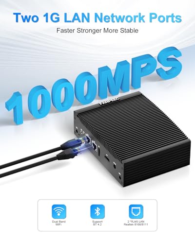 FANPEEC Fanless Mini PC Core i3 6157U, Industrial PC Windows 10 Pro 64GB RAM 512GB SSD 1TB HDD, WiFi 5, BT 4.2, 8 x USB 2.0, 2 x Ethernet Ports, 2 x HD Mini Desktop Computers