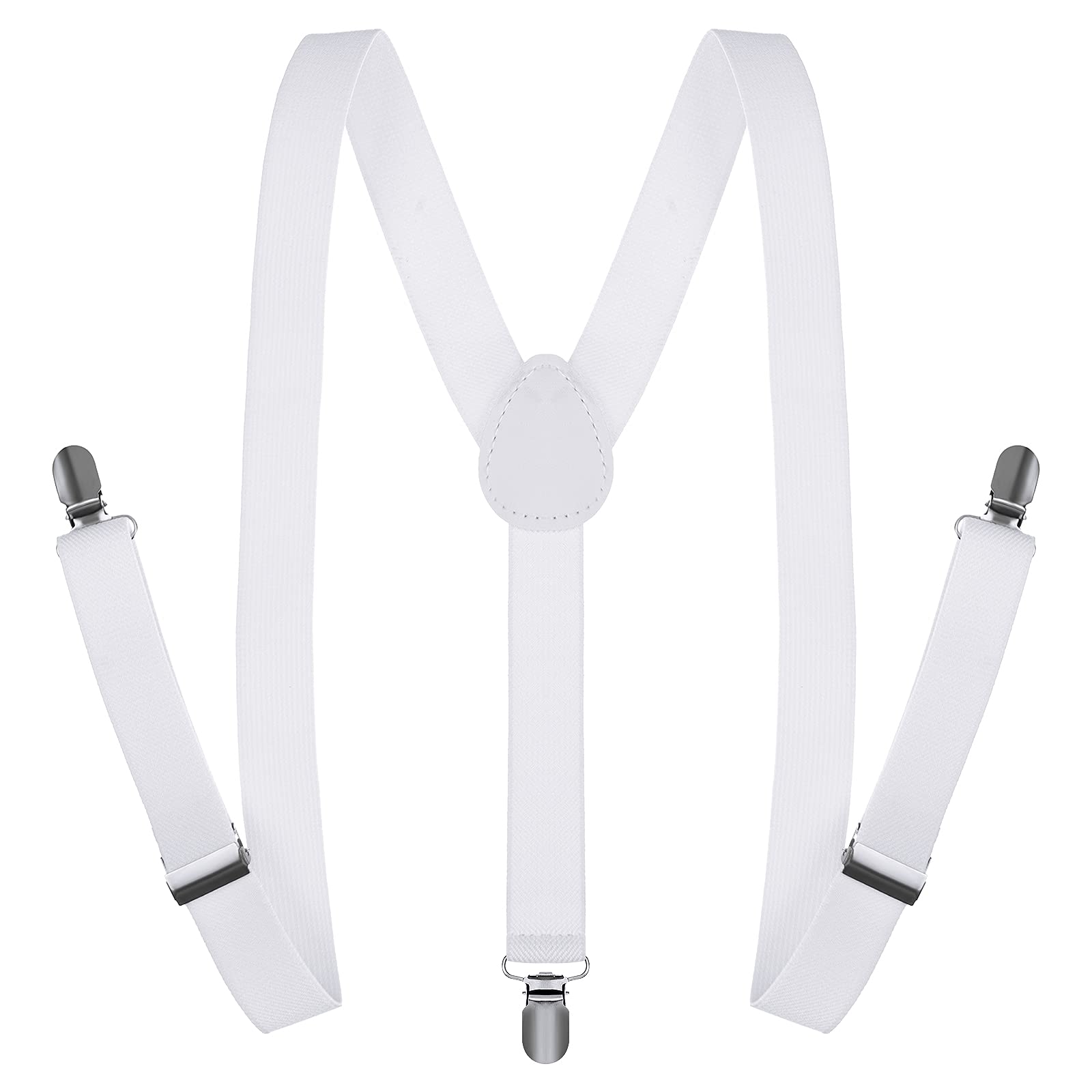 1920s White Mens Costume Accessories Set Including Gangster Spats Suspenders Y-Back Trouser Braces White Tie