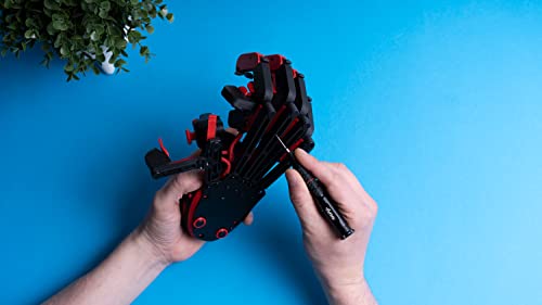 AZERON Cyborg Gaming Keypad β One Handed for PC β with Analog Thumbstick and 29 Programmable Keys β 3D Printed Customized β for Righties (Galaxy Purple)