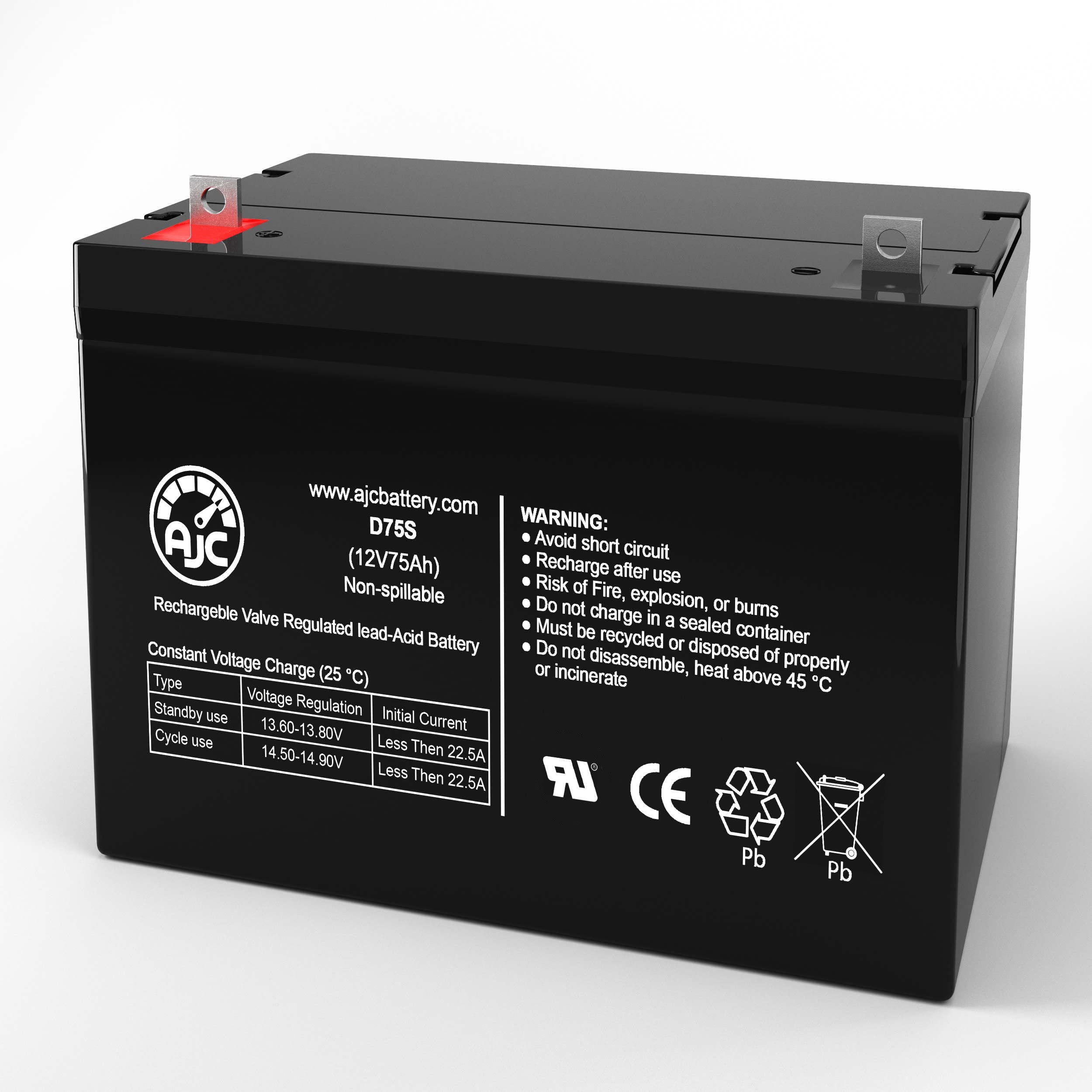 AJC Battery Compatible with Tripp Lite 98-121 12V 75Ah UPS Battery