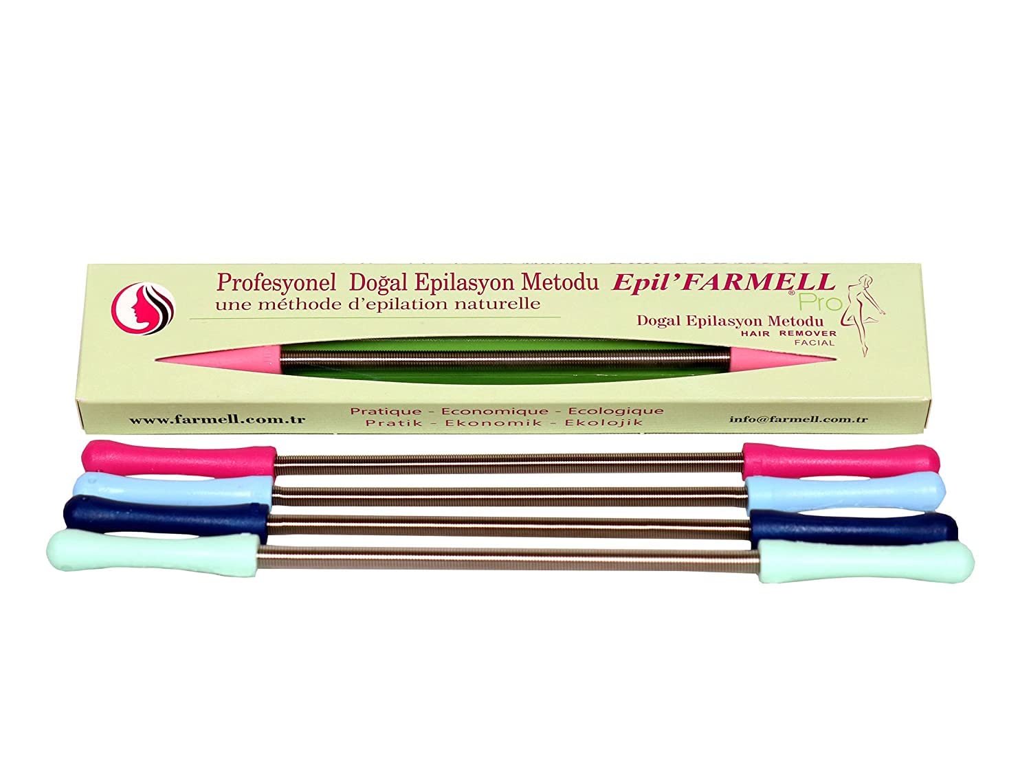FARMELL ® Facial Hair Removal for Women, Face Hair Remover Spring, Flawless Epilator for Upper Lip Chin Cheeks Mustache Eyebrow, Facial Tweezers Tool for Peach Fuzz Hair Removal Device Made in France