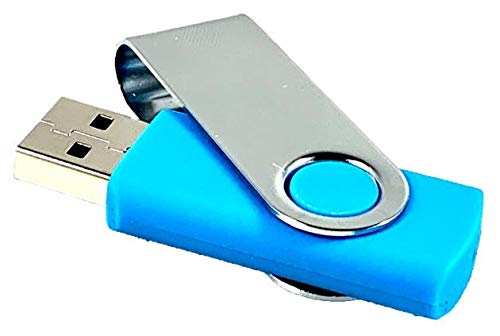 1GB Flash Drives Bulk Two Pack (Blue) 2.0 USB Memory Storage Bundle with (2) Everything But Stromboli Lanyards & (3) Stickers for Labeling Flashdrive