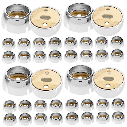 Alipis 40 Pcs Heavy Duty Brackets Heavy Duty Shower Curtain Rod Shower Curtain Holder Socket Holder Closet Rods Shower Curtain Rod Holder Shower Rod Holders for Wall Rod Bracket Silver