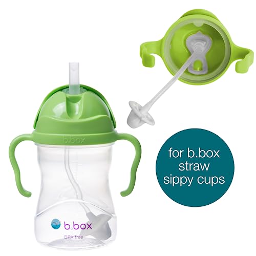 b.box Sippy Cup Replacement Straw Pack | Includes 1 Replacement Straw, 1 Replacement Straw with Weight, 1 Cleaning Brush | Fits b.box Sippy Cups