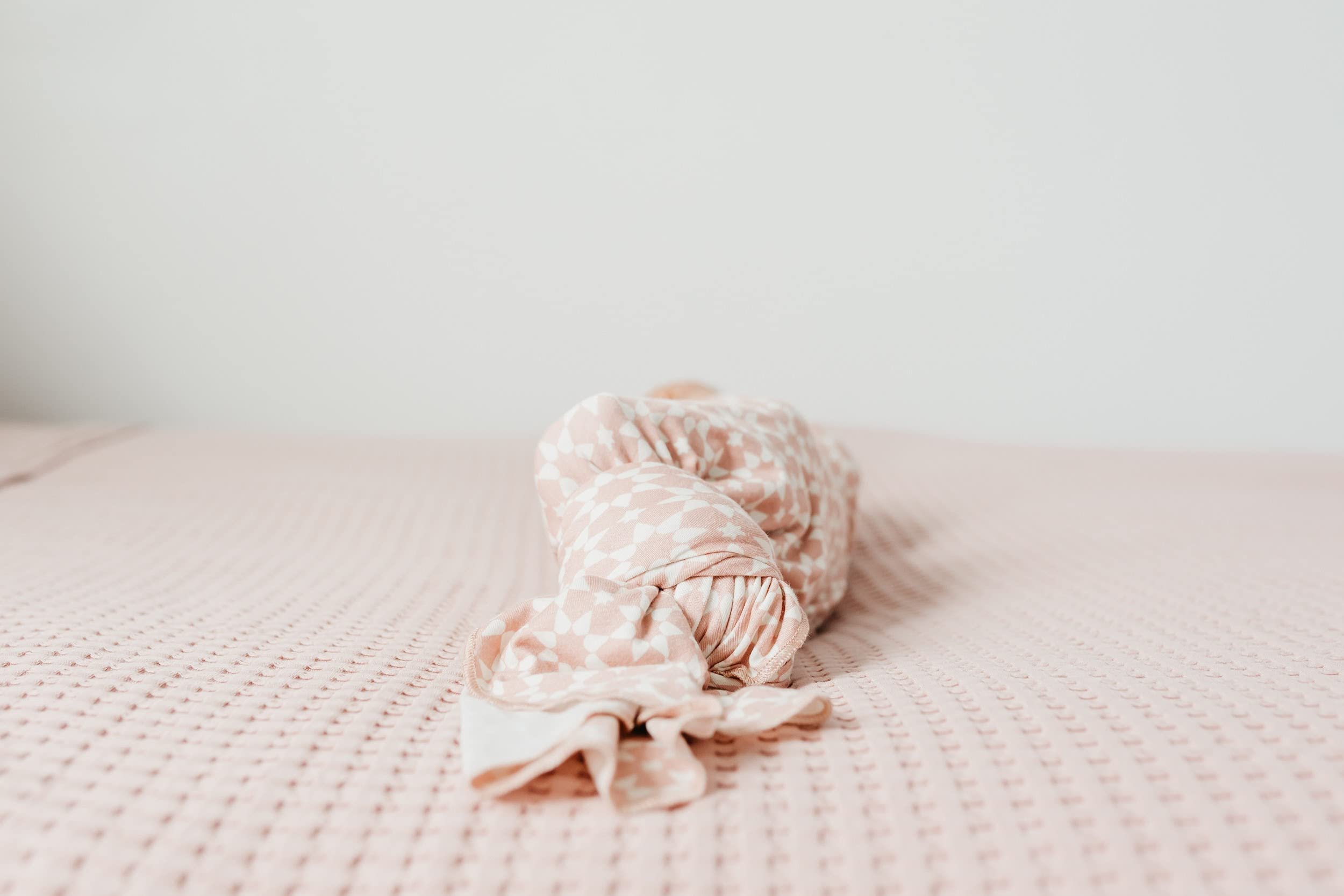 Large Premium Knit Baby Swaddle Receiving Blanket "Star" by Copper Pearl
